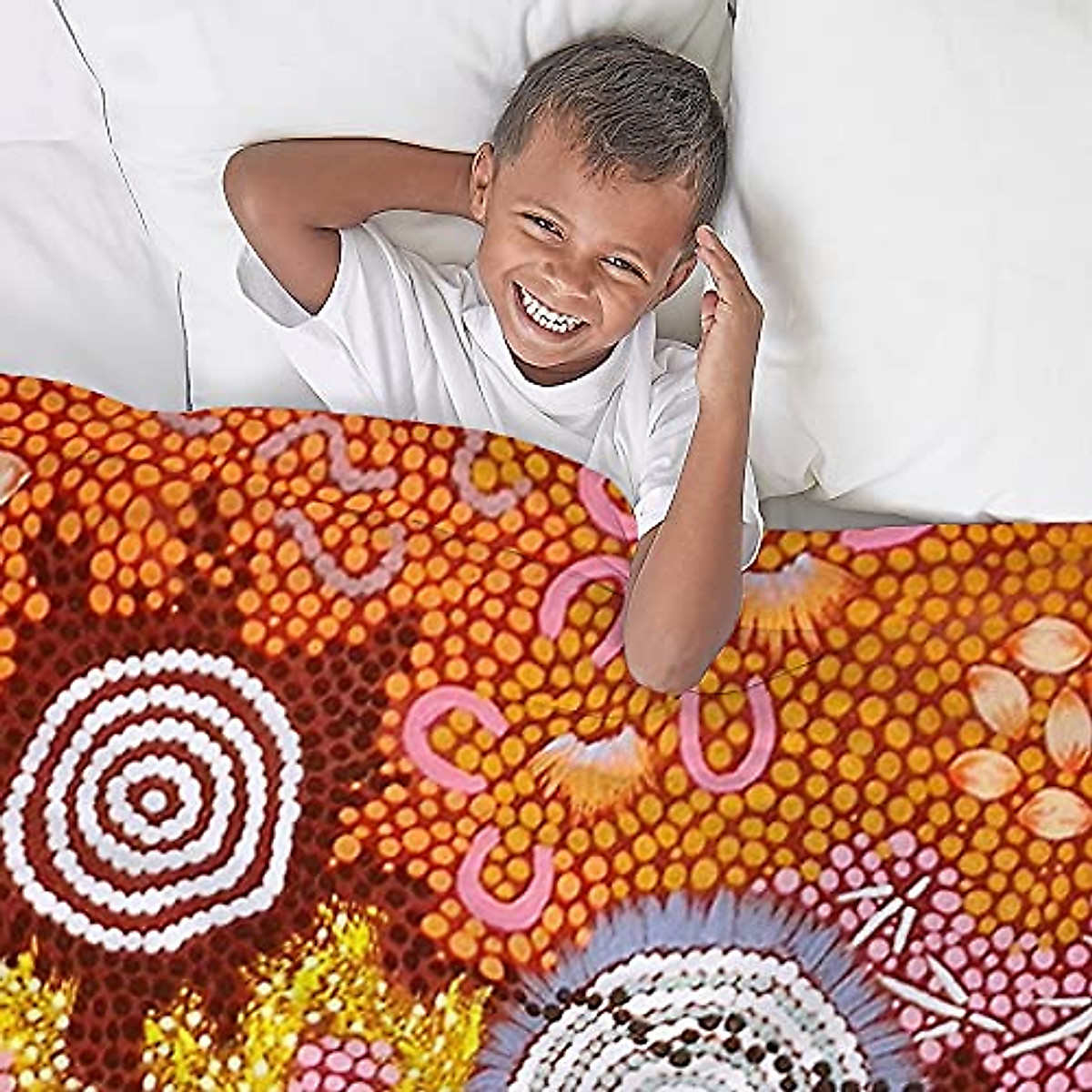 CafePress Australian Aboriginal Art Throw Blanket Super Soft Fleece Plush Throw Blanket, 60"x50"