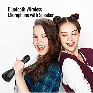 TAKSTAR 2-in-1 Bluetooth Wireless Microphone & Voice Amplifier, Portable Handheld Mic Speaker for Karaoke, Meeting, Outdoors, Speech, Party - DA10 (Not a Record Mic & Can't Connect Extra Speaker)