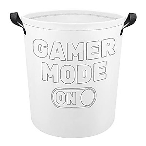 Gamer Mode On Large Laundry Basket Hamper Bag Washing with Handles for College Dorm Portable