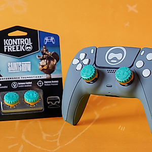 KontrolFreek Saints Row Performance Thumbsticks for Playstation 5 (PS5) and Playstation 4 (PS4) | 2 Mid-Rise, Hybrid