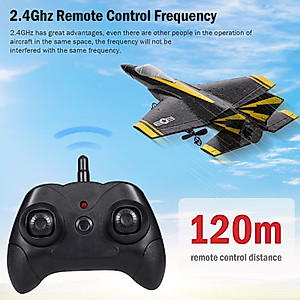 GoolRC FX635 RC Airplane, 2 Channel RC Plane, 2.4Ghz Remote Control Airplane, Ready to Fly Foam Glider with 3 Axis Gyro, Fixed Wing Aircraft Toys for Beginners, Kids and Adults