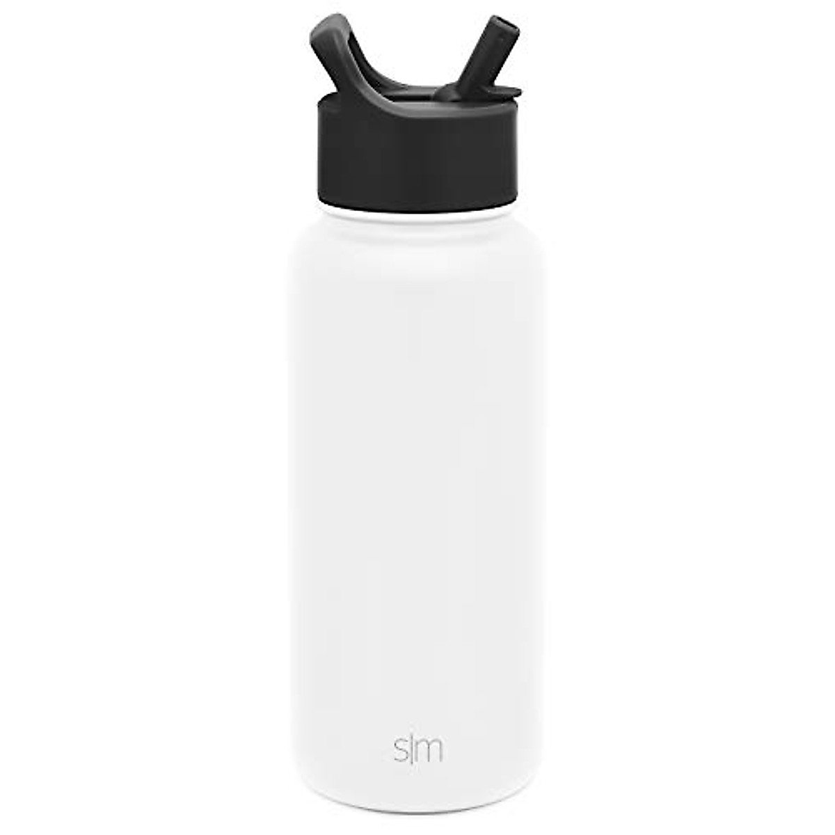 Simple Modern Water Bottle with Straw Lid Vacuum Insulated Stainless Steel Metal Thermos Bottles | Reusable Leak Proof BPA-Free Flask for Gym, Travel, Sports | Summit Collection | 32oz, Winter White