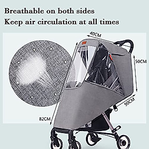 Baby Stroller Cold Weather Shield Winter Universal Windproof Stroller Rain Cover Protection Travel Strollers Cover Raincoat Pushchairs Accessories Baby Travel Weather Shield for Outdoor
