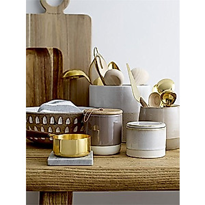 Bloomingville Rectangular Acacia Wood Cutting Board Tray with Circle Handles, Natural