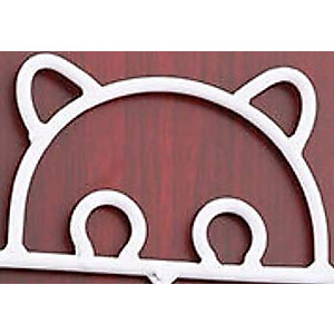 SHIMAJEE Animal Hanger Rack ( Set of 2 ) Over The Door Hanger Rack, Decorative Metal Door Hanger Holder for Coats, Clothes, Hats (White)