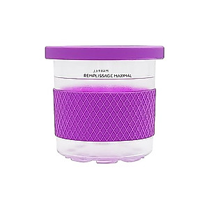 CXQ 6 Pack Replacement Ice Cream Pints with Silicone Lids and Sleeves，Compatible with Ninja Creami Ice Cream Maker, Model: NC301, NC300, NC299AMZ Series. (Blue/Green/Grey/Purpel/Orange/Coffee)