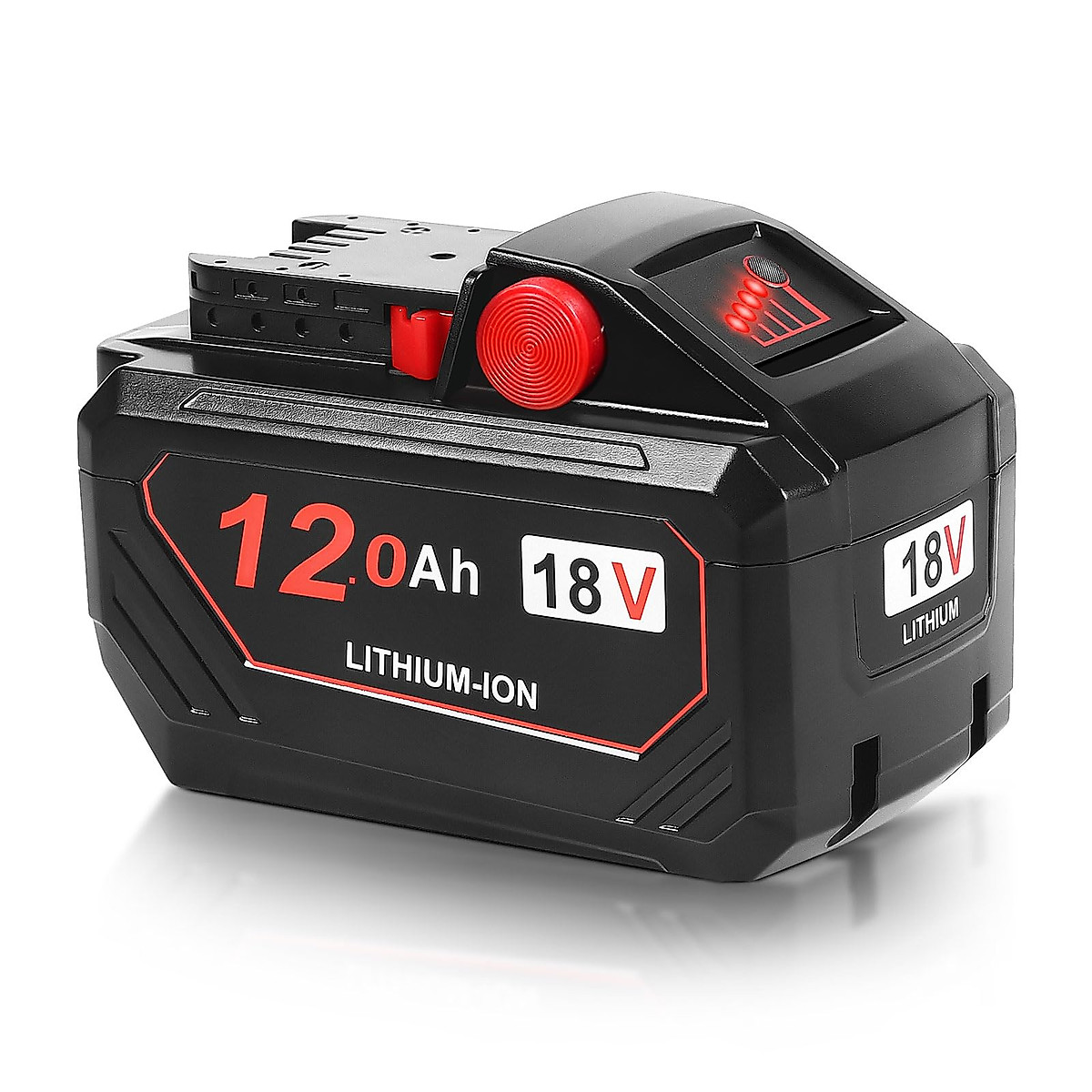 Lomrige 18V Battery Replacement for Milwaukee M18 Battery 12.0Ah 48-11-1850 48-11-1840 48-11-1815 48-11-1820 48-11-1852 48-11-1828 48-11-1822 Cordless Power Tool