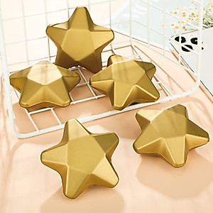 Deekin 24 Pcs 3.1 Inch Star Stress Ball Stress Relief Balls Foam Stars for Adults Student Prizes Bag Fillers Fun Birthday Party Favors(Gold)