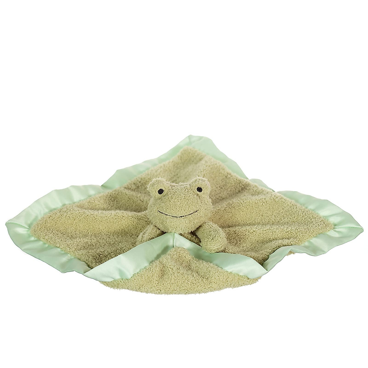 Apricot Lamb Luxury Snuggle Plush Cute Green Frog Infant Stuffed Animals Security Blanket Nursery Character Blanket (Green Frog, 14 Inches)