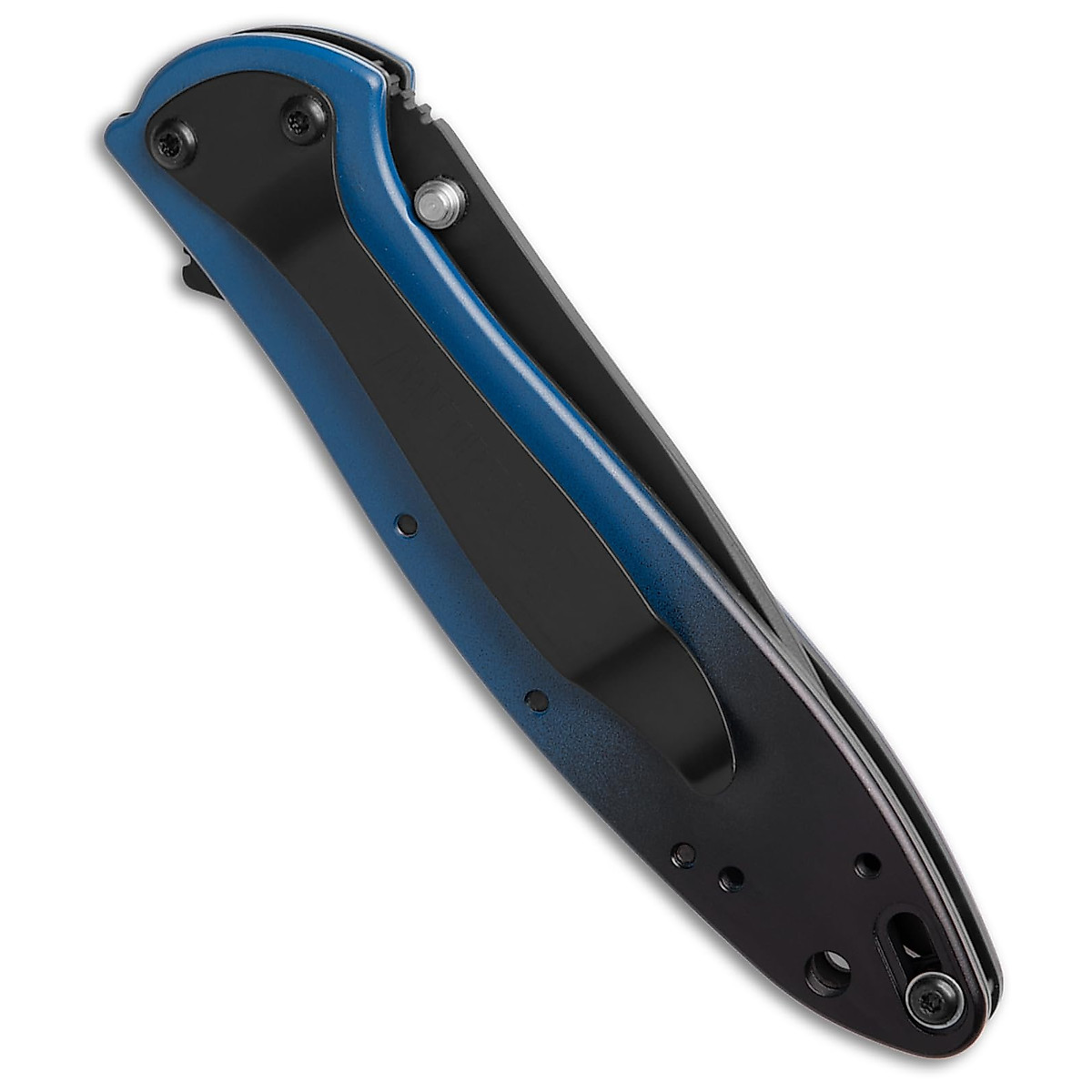 Kershaw Leek Pocket Knife, Limited Release Gradient Blue/Black Aluminum Handle, Black 3" MagnaCut Wharncliffe Blade, Spring Assisted Knife, EDC Folding Knife