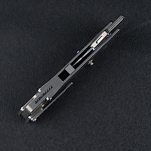 TITANER Raven Titanium EDC Folding Pocket Utility Knife - Box Cutter Suitable For Art Work, Outdoor, Hunting,Household tools (Stonewash)