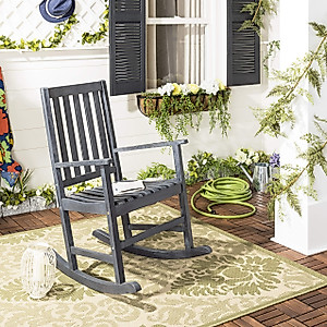 SAFAVIEH Outdoor Collection Barstow Teak Rocking Chair