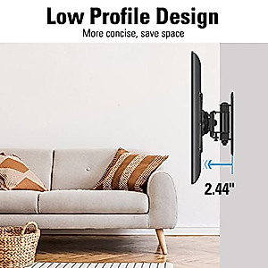 Mounting Dream Monitor Wall Mount TV Bracket for Most 10-26 inch TVs and Monitors, Small TV Mount VESA Wall Mount with Swivel Tilt Rotation, Monitor Mount up to VESA 100x100mm and 33LBS