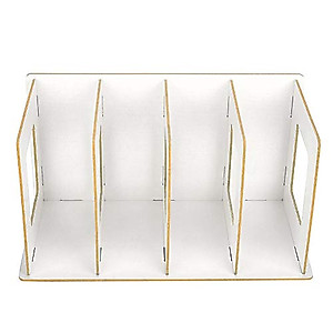 Bookshelf, Bookcase, Desktop Bookshelf, Eco-Friendly Bookshelf for Office for Home(Warm White)