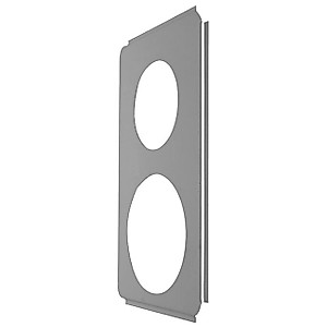 TrueCraftware- 2 Hole Stainless Steel Steam Table Adapter Plate 6-1/2” and 8-1/2” fits 4 qt and 7 qt. Inset Pans- for Soup Station Soup Warmer Soup Chafer Applicable for Kitchen Catering Restaurant