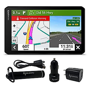 Garmin RV Cam 795, Large, Easy-to-Read 7” GPS RV Navigator, Built-in Dash Cam, Automatic Incident Detection, Custom RV Routing with Wearable4U Power Pack Bundle