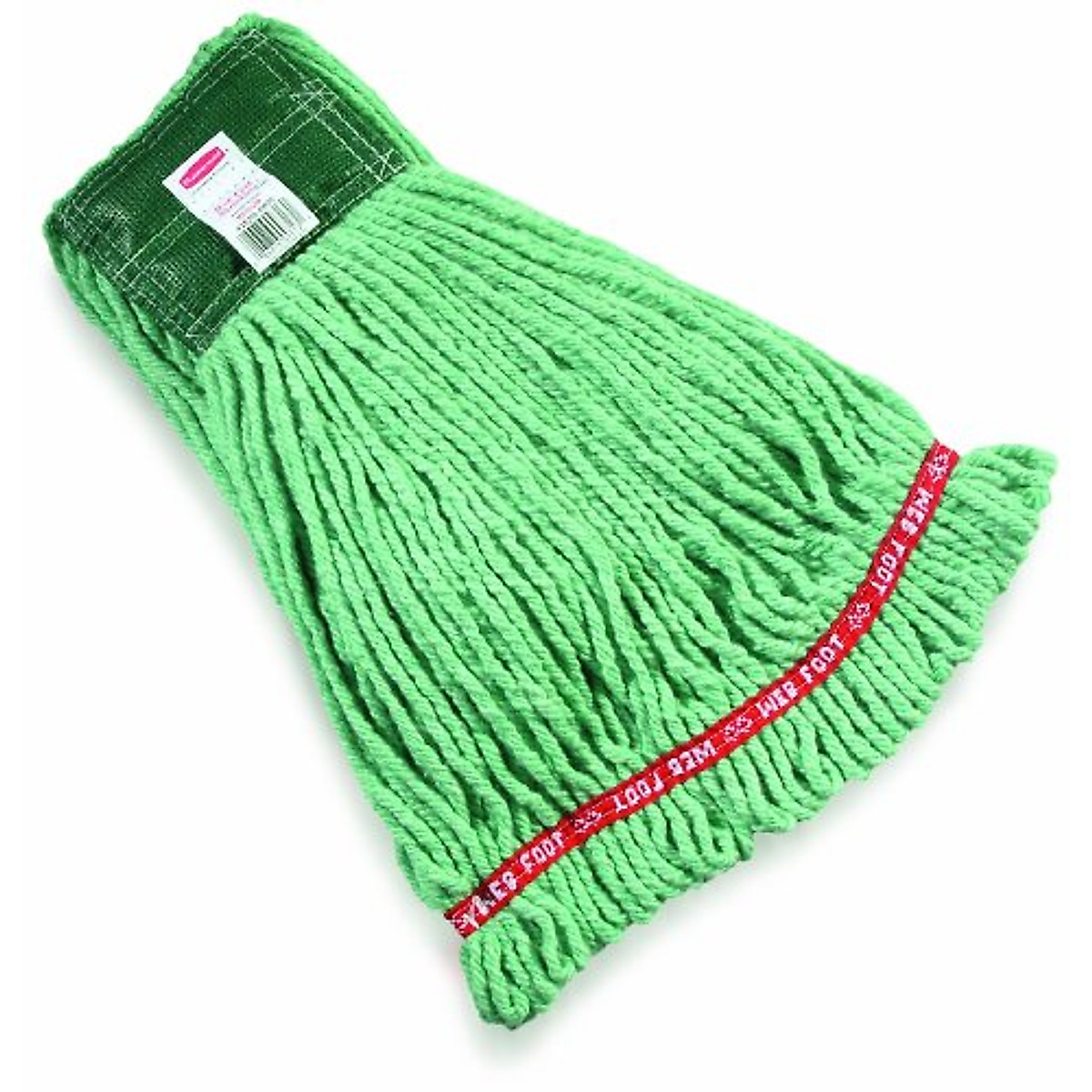 Rubbermaid Commercial Web Foot Shrinkless Wet Mop, Medium, Green, FGA25206GR00