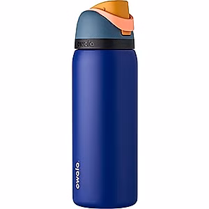 Owala FreeSip Insulated Stainless Steel Water Bottle with Straw for Sports and Travel, BPA-Free, 24-Ounce, Tide Me Over