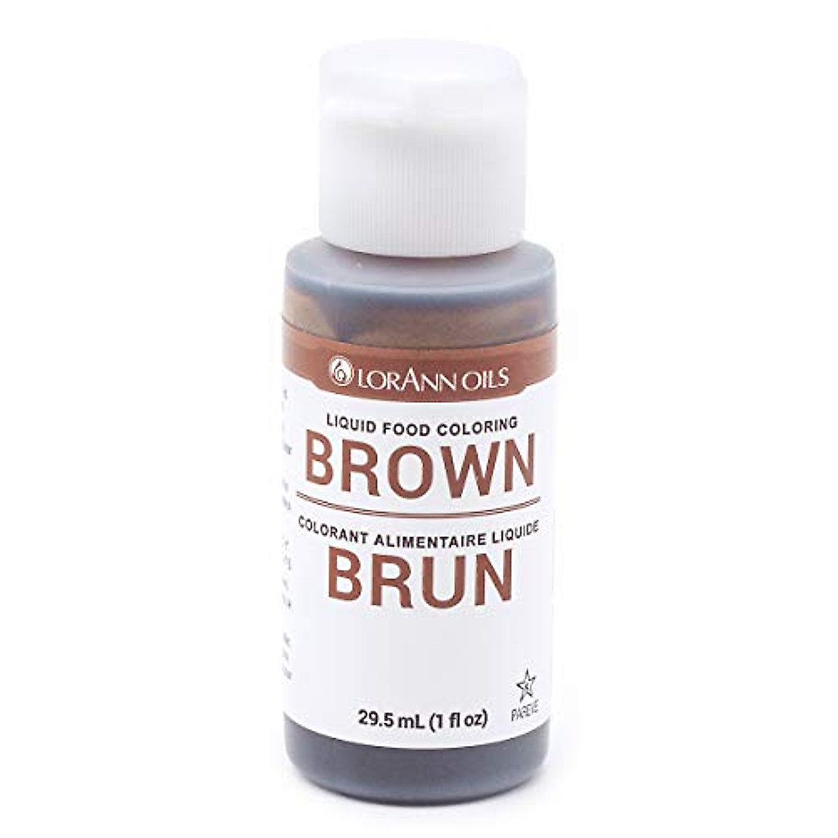 LorAnn Brown Liquid Food Color, 1 ounce squeeze bottle