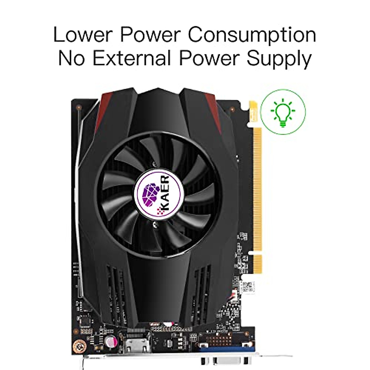 KAER GeForce GT 1030 GDDR5 2GB 64 Bit VGA HDMI Outputs PCI Express 3.0 x4 DirectX 12 Graphics Card, Nvidia Gaming PC Video Card