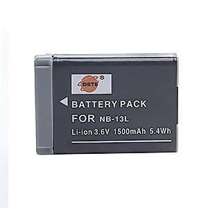 DSTE Replacement for NB-13L Li-ion Battery Compatible Canon PowerShot G5 X Mark II G5X G7X G9X G7 X Mark II G9X Mark II SX620 HS SX720 HS SX730 HS Digital Camera as NB13L
