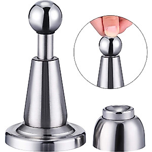Soft-Catch Magnetic Door Holder Magnetic Doorstops Stainless Steel Wall Mount Door Stop (1)