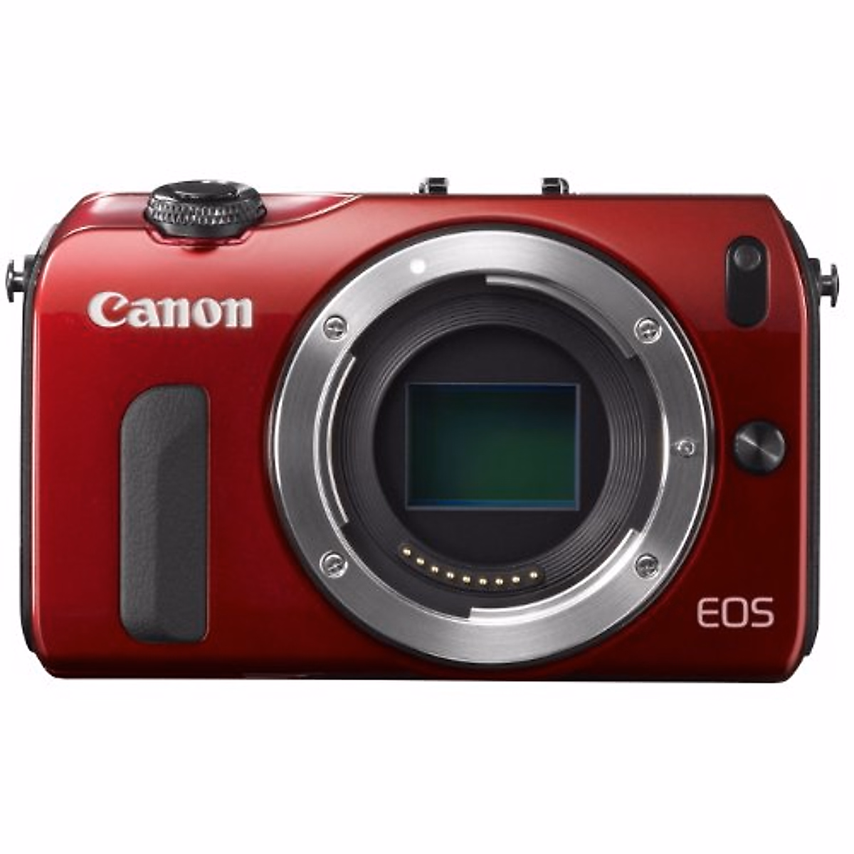 Canon EOS-M Mirrorless Digital Camera With EF-M 18-55MM, 22Mm STM Lenses with 90EX Flash with Mount Adapter EF-EOS M (Red) - International Version (No Warranty)