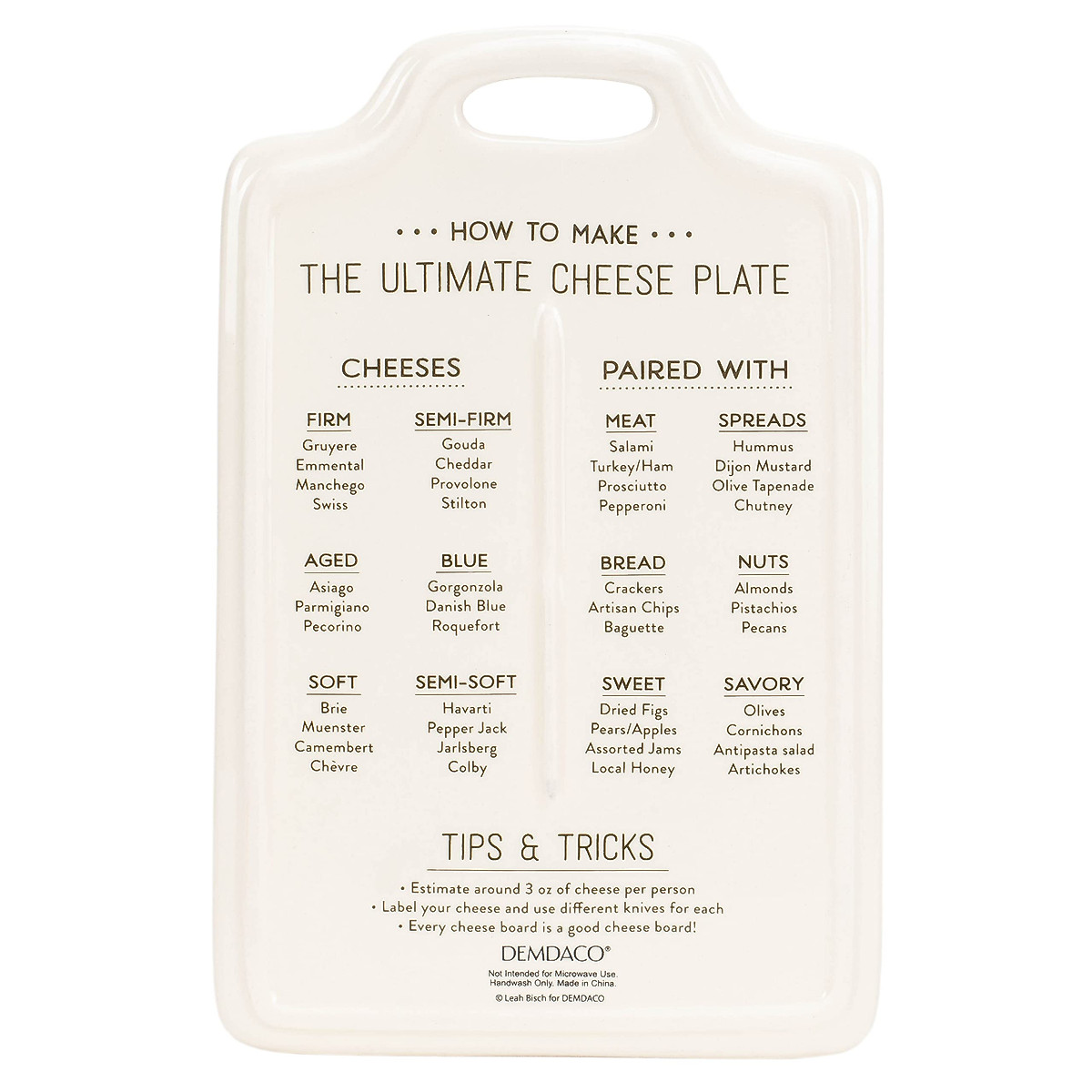 Meadow Flowers Orange and Cream 10 x 6.5 Ceramic Stoneware Cheese Cutting Board