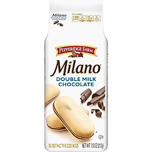 Pepperidge Farm Double Milk Chocolate Milano Cookies 7.5 oz Bag, 6 Bags
