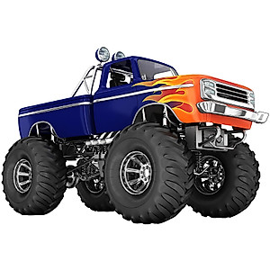 Monster Truck Wall Decal Vinyl Graphic Sticker Cartoon Car Truck Decal Grave Digger Flames Bigfoot Ford Kids Den Man Cave Boys 12"