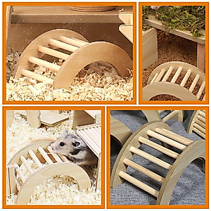 Ipetboom Hamster Toy Bridge Rat Ladders Hamster Ladder Hamster Toys Hamster Bridge Hamster Cage Ladder Chinchilla Climbing Toy Chinchilla Bridge Toy Chinchilla Training Ladder Hamster Stuff