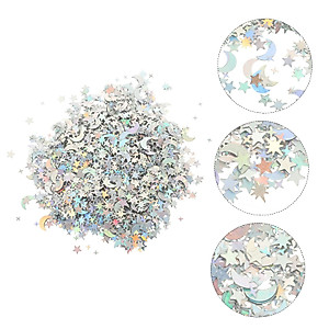 SEWACC 3pcs 1 Decorative Star and Moon Pieces Party Decorations Table Centerpieces Office Decor Anniversary Decoration Sequins Decorate Accessories Confetti Baby Balloon The Pet