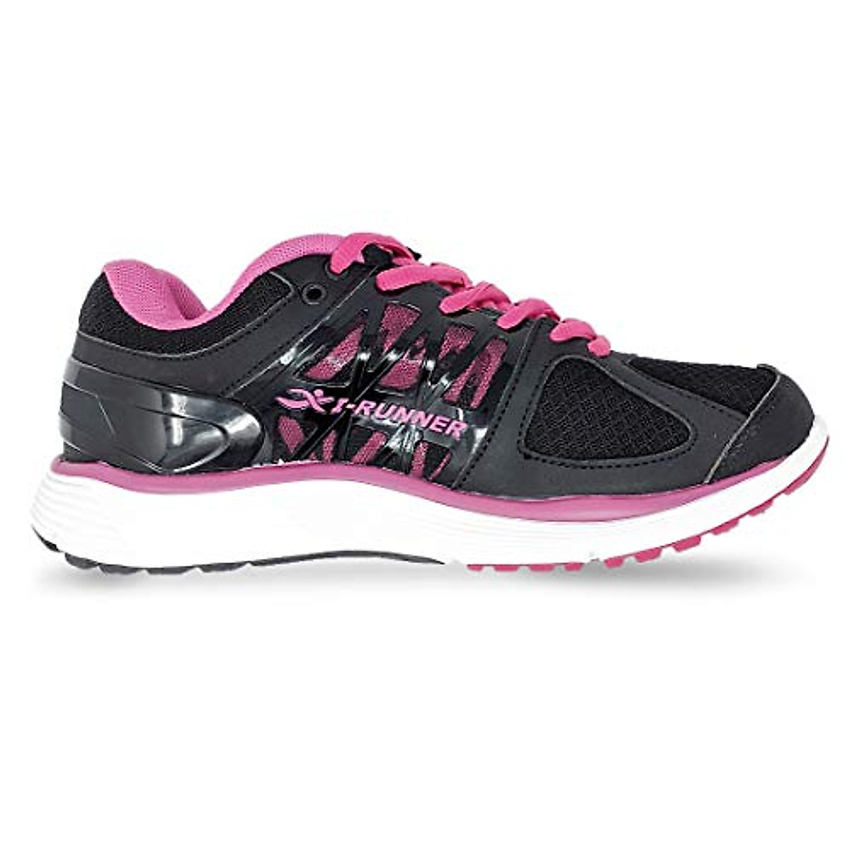 I-RUNNER Woman Sophia Black/Pink Leather/Mesh 9 Medium (B) US
