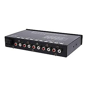 Erhai 7-Band Car Audio Equalizer, Adjustable 7 Bands EQ Car Amplifier Graphic Equalizer with CD/AUX Input Select Switch,Black