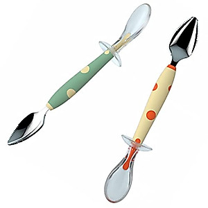 Toddmomy Grapefruit Spoons Half Serrated Citrus Fruit Vintage Dessert Spoons Serrated Spoon Baby Food Tableware for Kitchen
