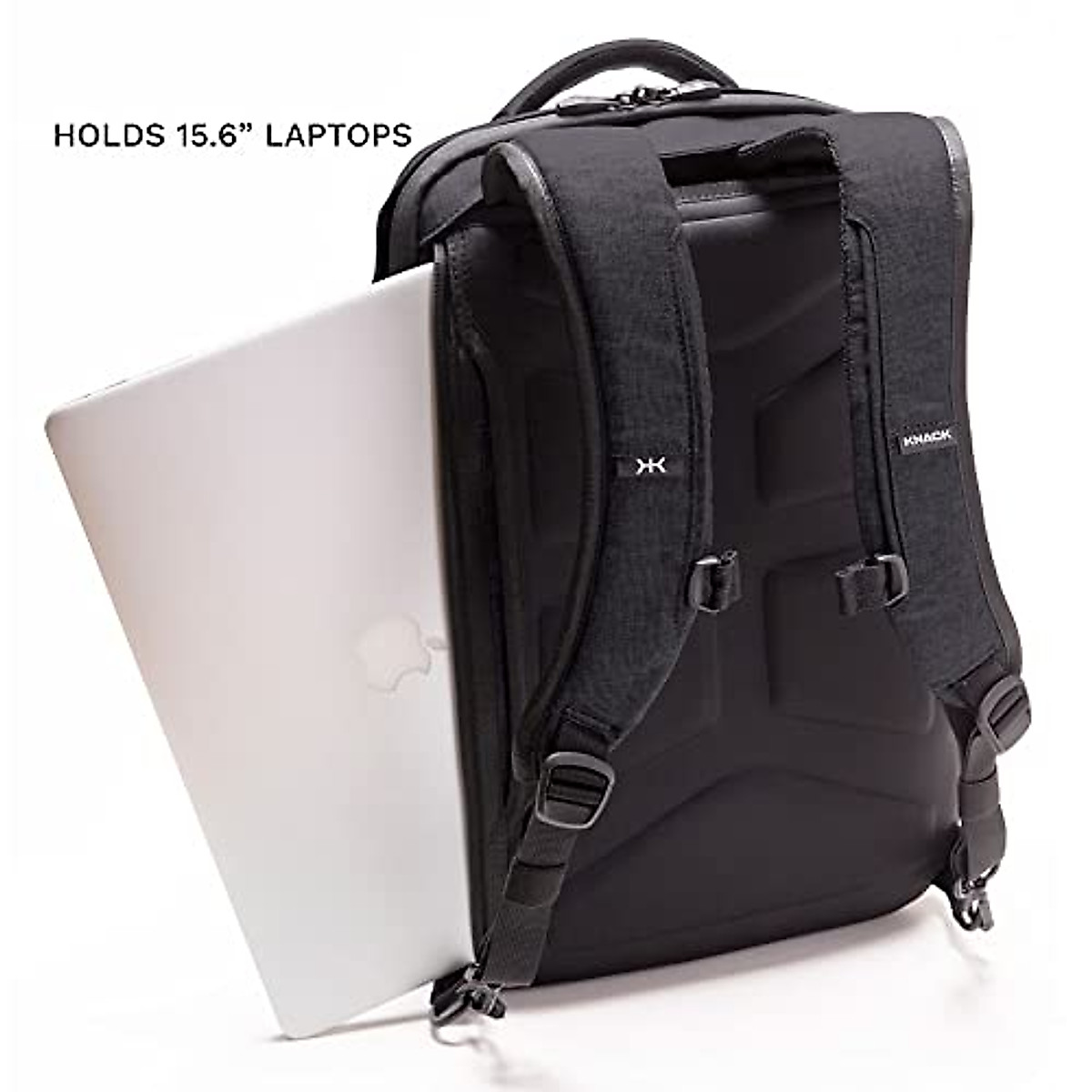Knack Series 1 Laptop Backpack Fits up to 15 Inch - Knack Bags Carry-On Backpack, TSA Approved, Expandable Travel Backpacks (Stealth Black, Medium)