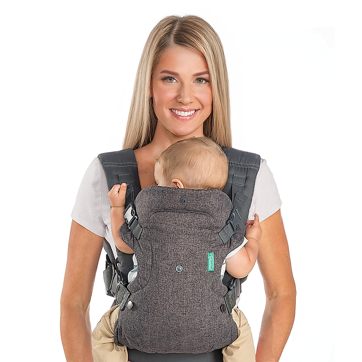 Infantino Flip Advanced 4-in-1 Carrier - Ergonomic, convertible, face-in and face-out front and back carry for newborns and older babies 8-32 lbs