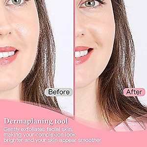 Dermaplane Razor for Women Face,Professional Dermaplaning Tool,Facial Razor, Peach Fuzz and Hair Removal, opove Multifunction Home Skin Care Tool,3 Eyebrow Razors