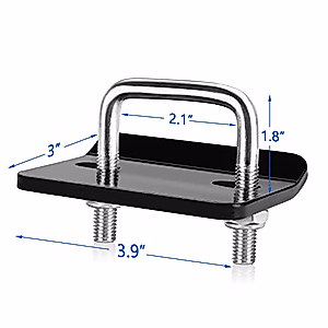 Eapele Tow Hitch Step for 2 inch Receivers, Solid Steel Construction Rust Free Powder Coated, 10,000lbs Rated Tow Strap Capacity