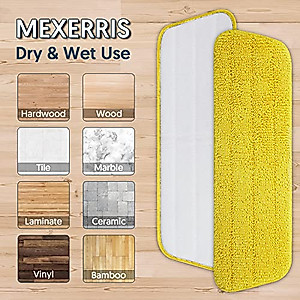 Spray Mops Heads Pads Compatible with Swiffer PowerMop - MEXERRIS Floor Mop Heads Replacement Microfiber Mop Pads Refills Reusable Mop Pads Compatible with Swiffer Power Mop All Spray Wet Mops, 7 Pcs