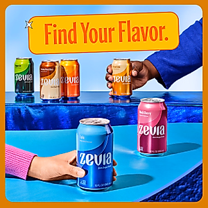 Zevia Zero Calorie Soda, Orange, 12 Ounce Cans (Pack of 24)