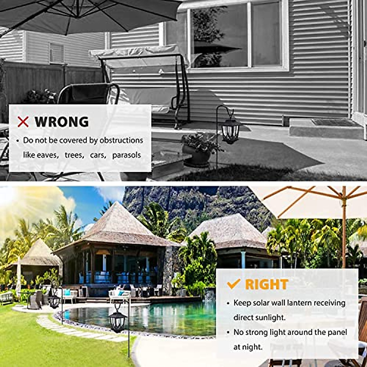 37.4 Inch 2 Pack Metal Hanging Solar Pathway Lights 20 Lumen, Aluminum Solar LED Lights Anti-Frost Waterproof with 2 Shepherd Hooks Outdoor Decorative,Edison LED Bulb