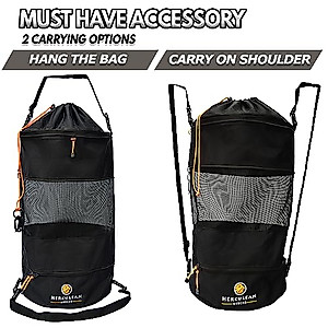 Herculean Premium Boat Trash Can | Portable Outdoor Waste Bag with Trash Bag Clips | Boat Trash Can | Reusable Mesh Trash Container for Boat Storage | Fishing Boat Accessory | Ideal for Laundry Bag