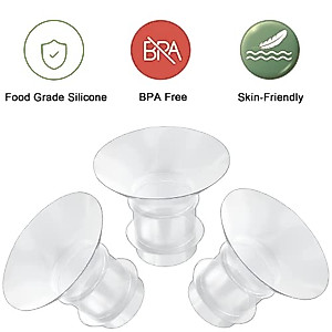 Flange Inserts 13/15/17/19/21mm Suitable for Medela,Spectra 24mm Shields/Flanges,Willow Cups.Compatible with S9/S10/S12 Wearable Breast Pump,Reduce Tunnel Down to Correct Size,5PCS