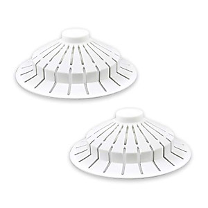 DANCO Universal Bathroom Bathtub Suction Cup Hair Catcher Strainer and Snare | Fits Lift & Turn, Push Button & Trip Lever Bathtub Drains | White (10771)