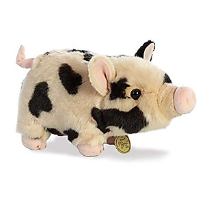 Aurora® Adorable Miyoni® Tots Pot-Bellied Piglet Spotted Stuffed Animal - Lifelike Detail - Cherished Companionship - Pink 11 Inches