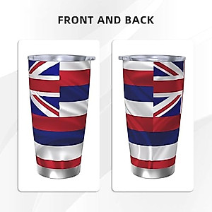 WXZYFP Car cup (single silver rim), can use a straw or drink directly, easy to use.Flag of Hawaii American