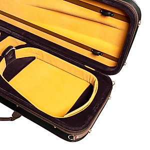 MI&VI AF-5003 Lightweight 4.5lb Hard Viola Travel Case With Reflective Safety Strips | Shoulder Straps | Hard-Shell | High-Density Foam - MIVI Music (15.5" to 16" inch)