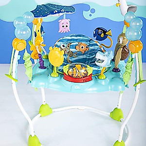Bright Starts Disney Baby Finding Nemo Sea of Activities Baby Activity Center Jumper with Interactive Toys, Lights, Songs & Sounds, 6-12 Months (Blue)