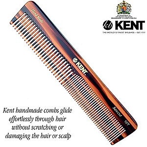 Kent 16T Fine Tooth Comb and Wide Tooth Comb Straightener Comb/Beard Comb and Hair Comb/Mens Hair Comb, Mustache Comb, and Comb for Women/Hair Styling and Detangling Comb/Detangler Comb Comb Set